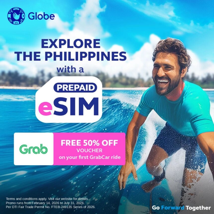 Free Grabcar Voucher with Every Globe Prepaid Traveler SIM